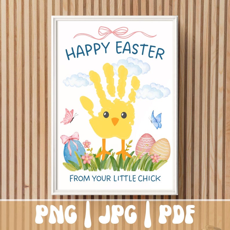 Easter Handprint Art Printable Craft Project for Kids Happy Easter ...