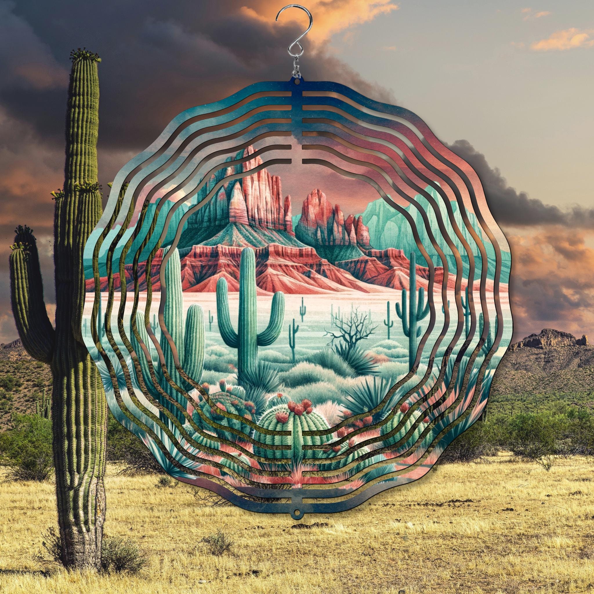 Wind Spinner Sublimation Designs, Desert Cactus Wind Spinner Design ...