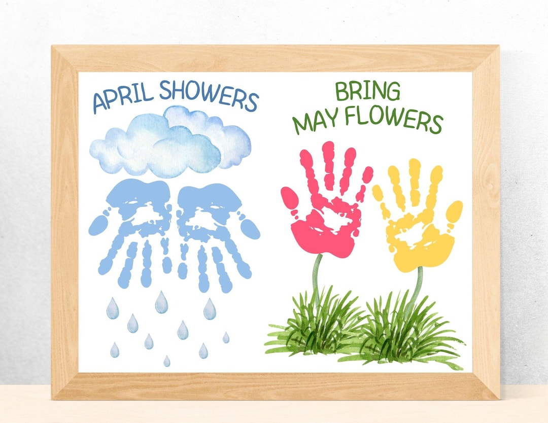 Easter Handprint Art Flowers Printable Craft Project for Kids Spring ...