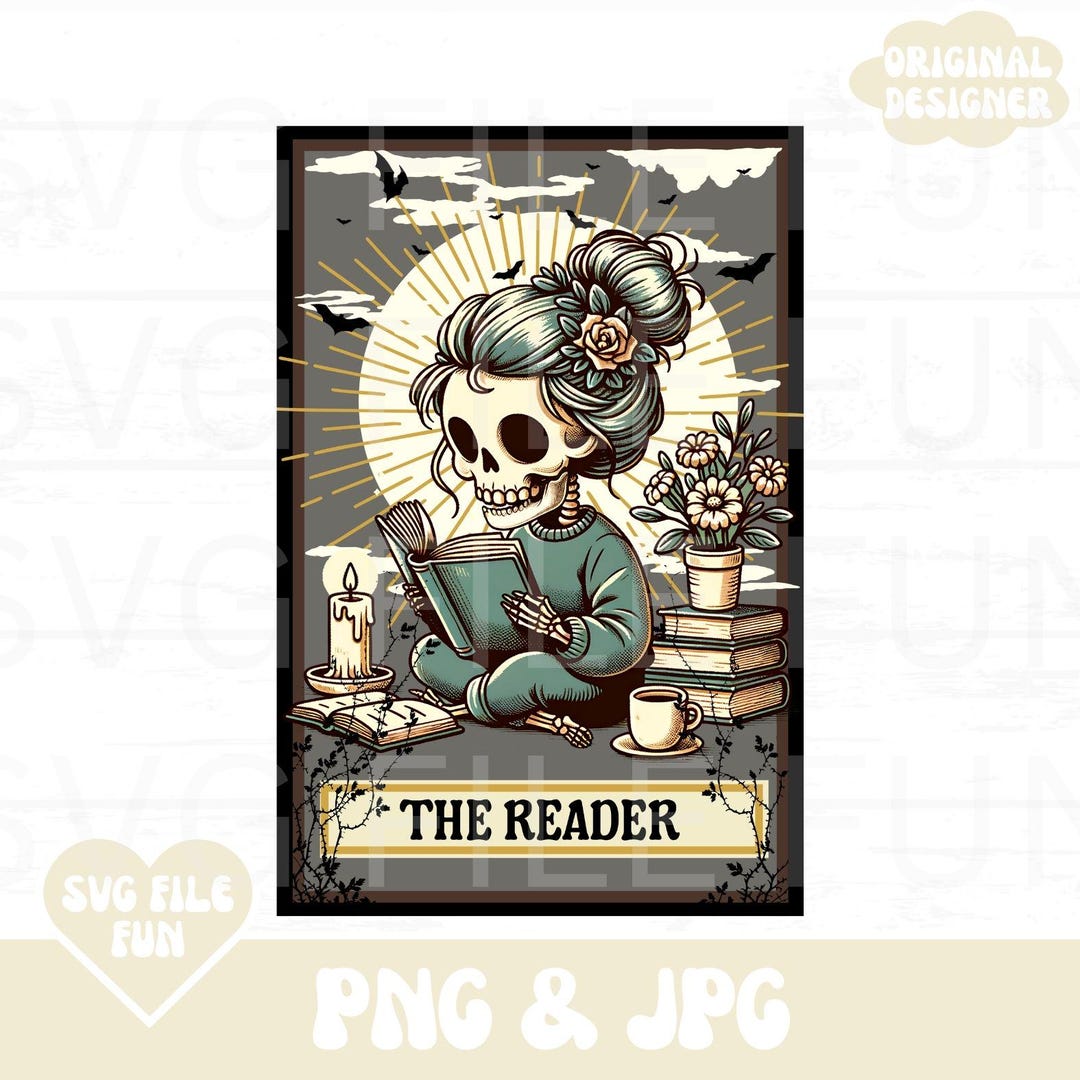 Reading Skeleton PNG, the Reader Skeleton Tarot Card PNG, Reading Books ...