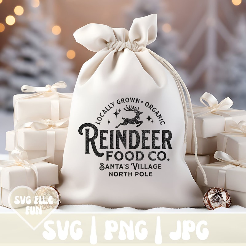 Reindeer Food Tag Canvas - Etsy