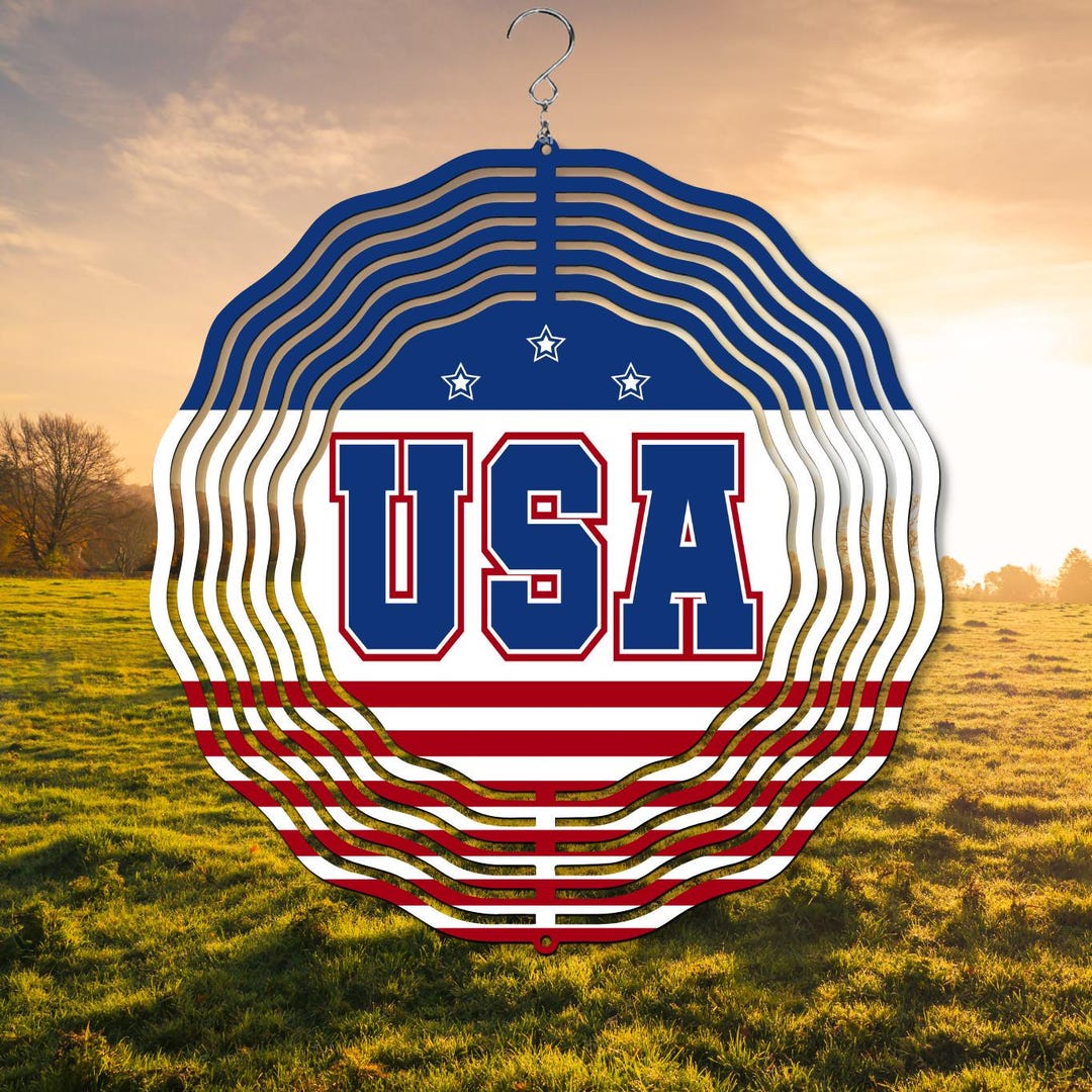 Patriotic Wind Spinner PNG File, Garden Wind Spinners for Outdoors ...