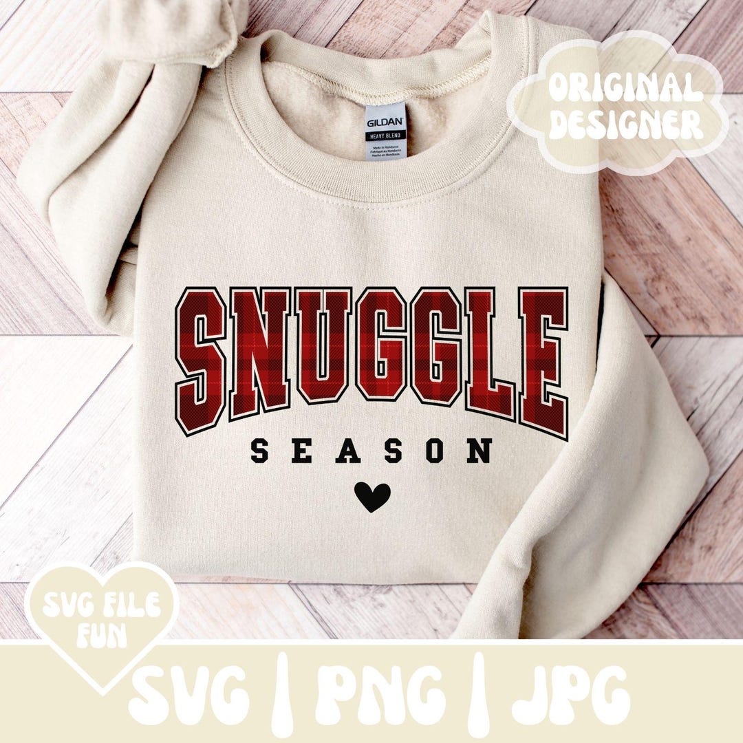 Christmas Pajama SVG, Snuggle Season SVG, Cozy Plaid Winter Weather SVG ...