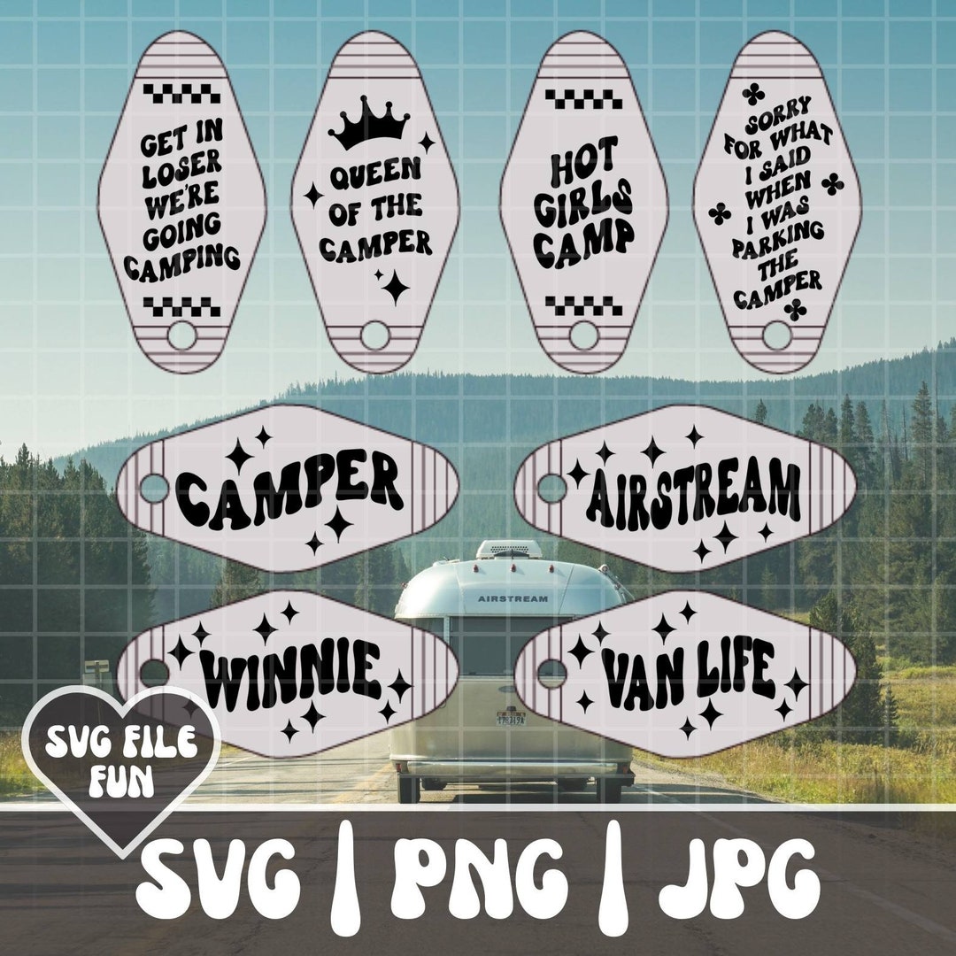 Camper Key SVG, Hotel Key Chain SVG Camper, Key SVG Bundle, Motel Keychain Svg, Motel Keychain ...
