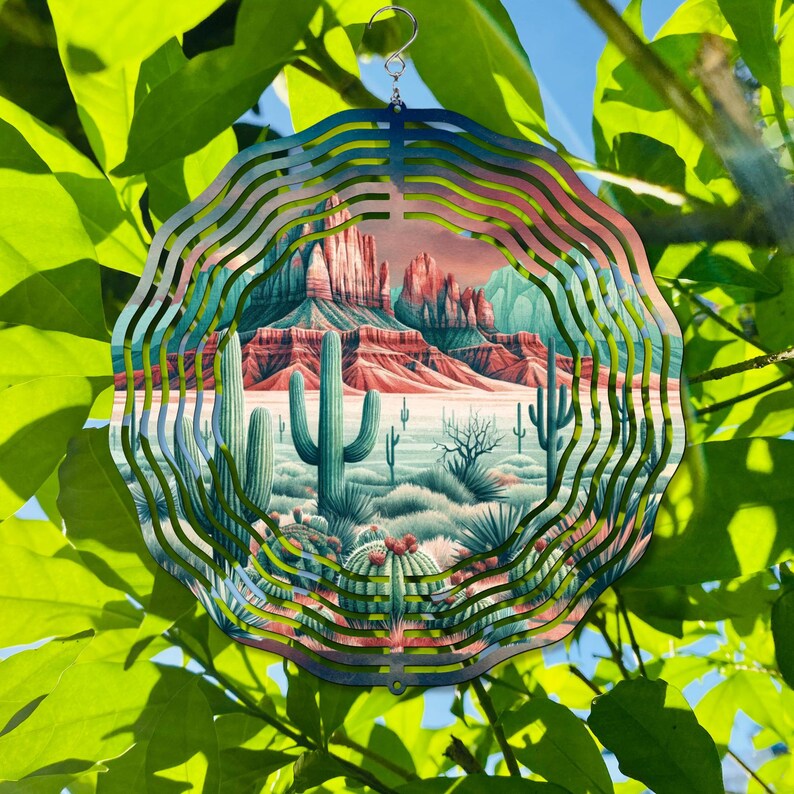 Wind Spinner Sublimation Designs, Desert Cactus Wind Spinner Design ...