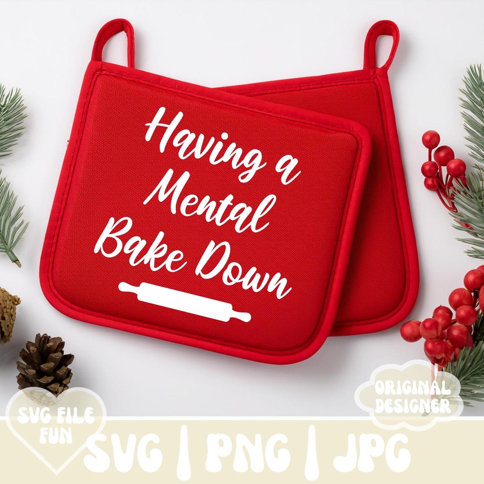 Oven Mitt SVG Bundle, Pot Holders SVG, Potholder SVG, Christmas Baking ...