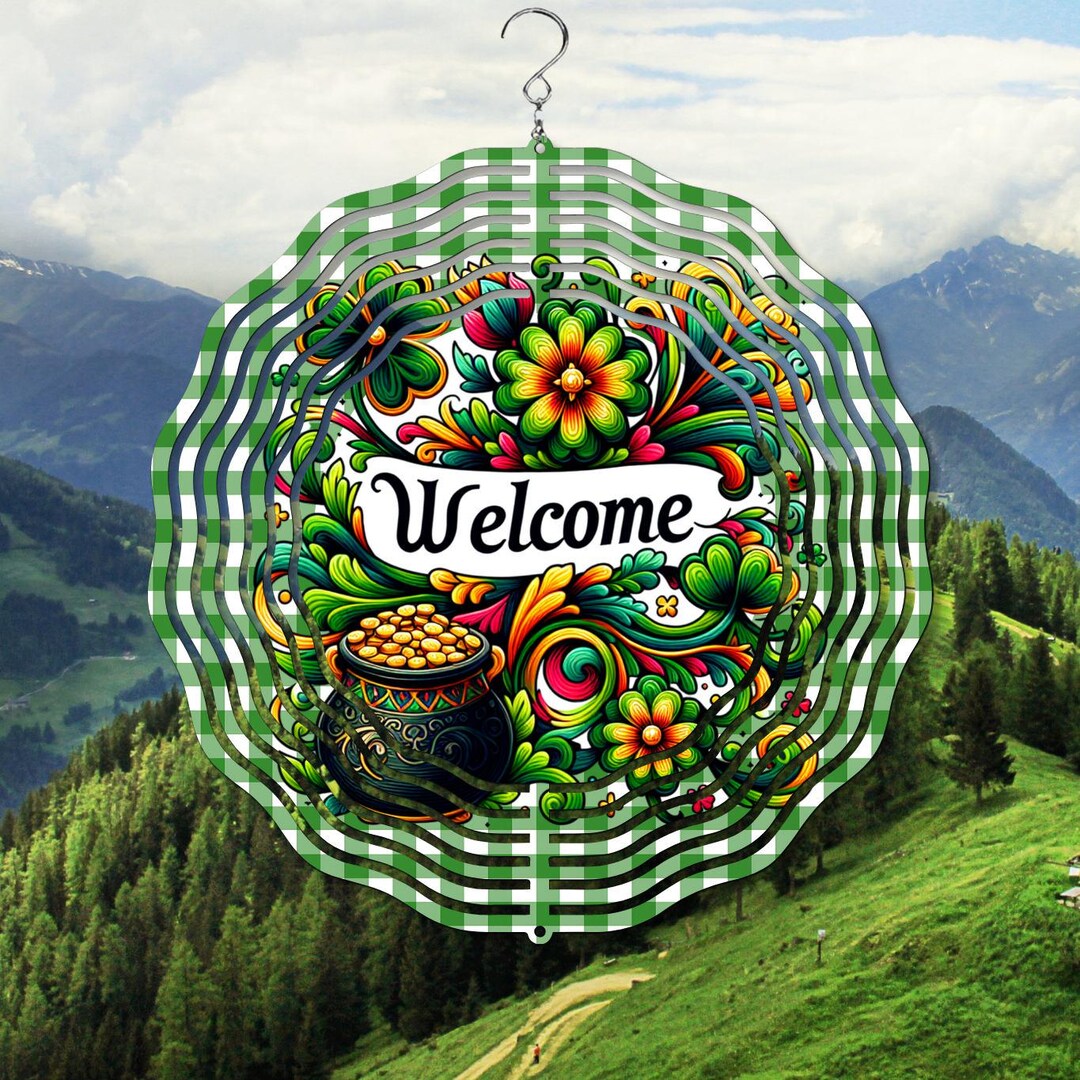 Welcome Wind Spinner Designs PNG, St Patricks Day Wind Spinner PNG ...