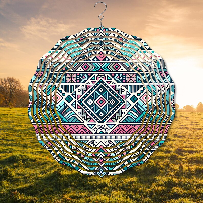 Aztec Wind Spinner Design, Western Aztec Navajo Wind Spinner ...