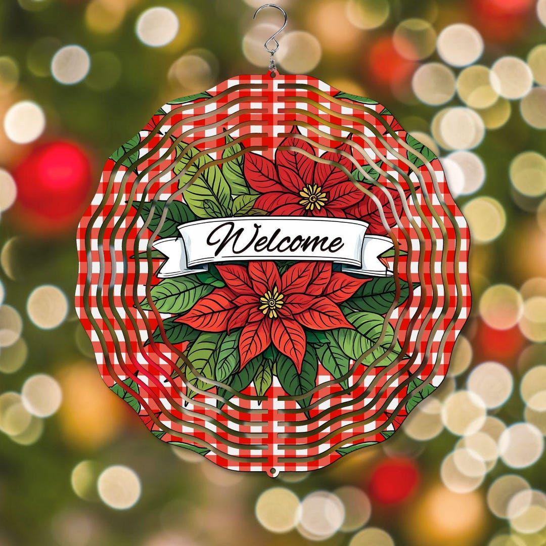 Christmas Wind Spinner PNG, Welcome Wind Spinner Designs, Red ...