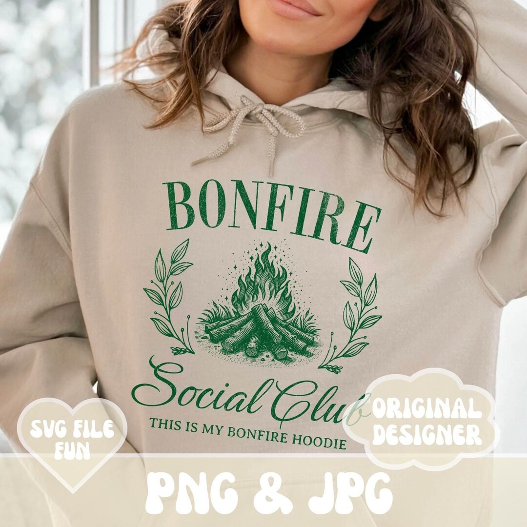 Bonfire Social Club Png, Bonfire Png, Cozy Season Png, Trendy Fall Png ...