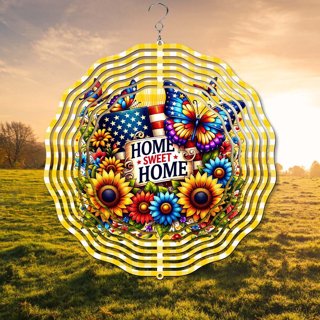 Welcome Wind Spinner Designs, Wind Spinner PNG, Patriotic Flag Summer ...