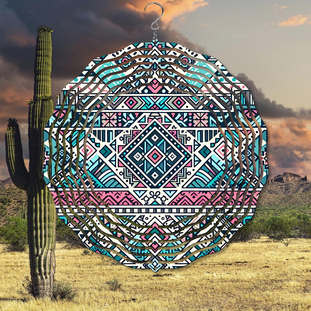 Aztec Wind Spinner Design, Western Aztec Navajo Wind Spinner ...