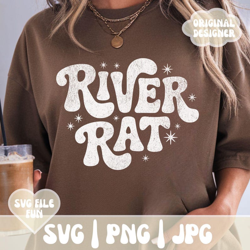 River Rat SVG PNG Shirt Design, River Floating SVG, River Tubing, River ...