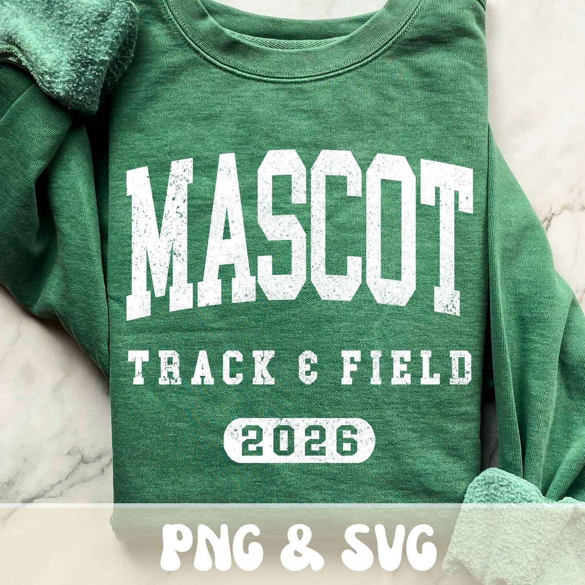 Distressed Custom Track & Field Mascot SVG, Textured Custom Team Name ...