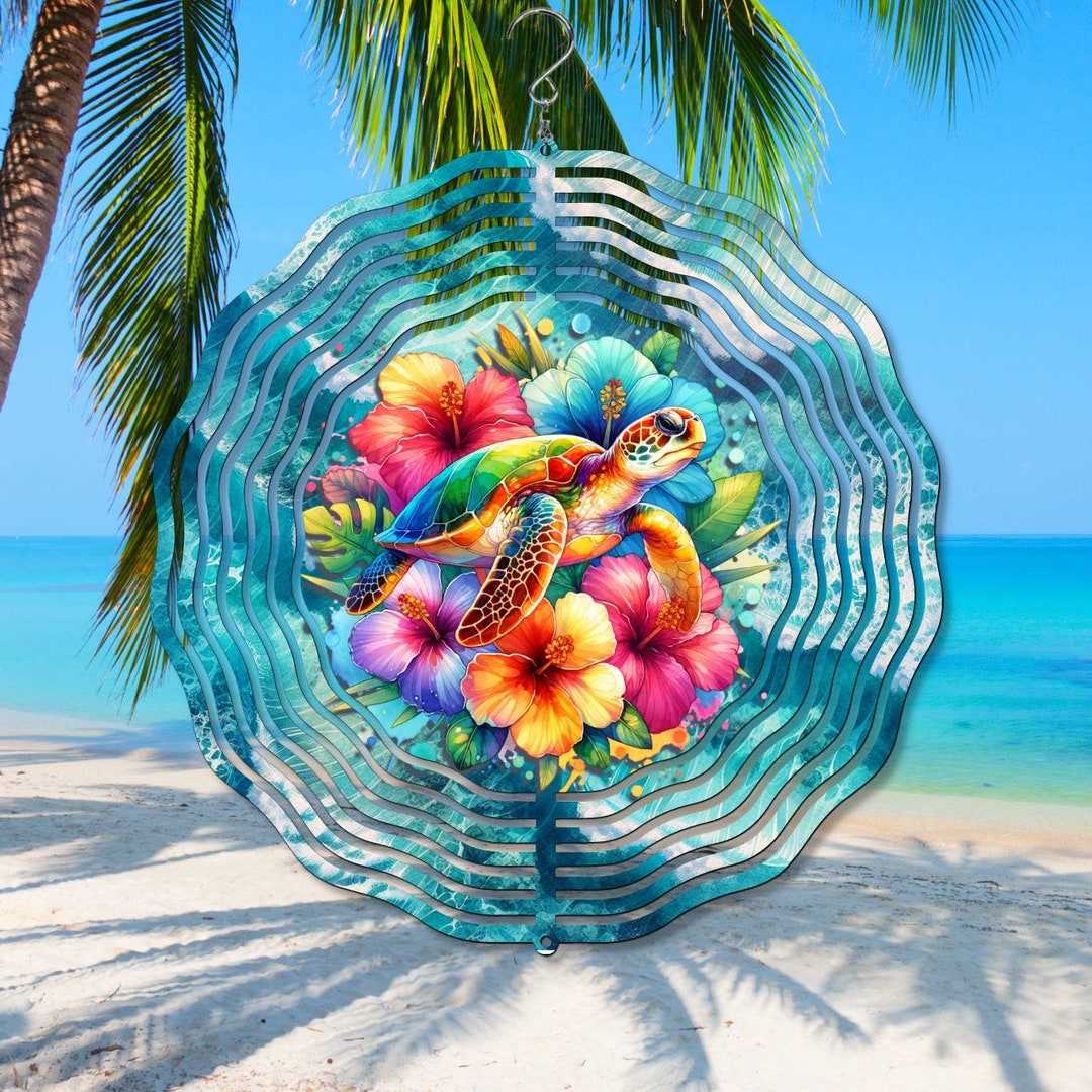 Sea Turtle Wind Spinner PNG, Welcome Wind Spinner Designs, Beach Wind ...