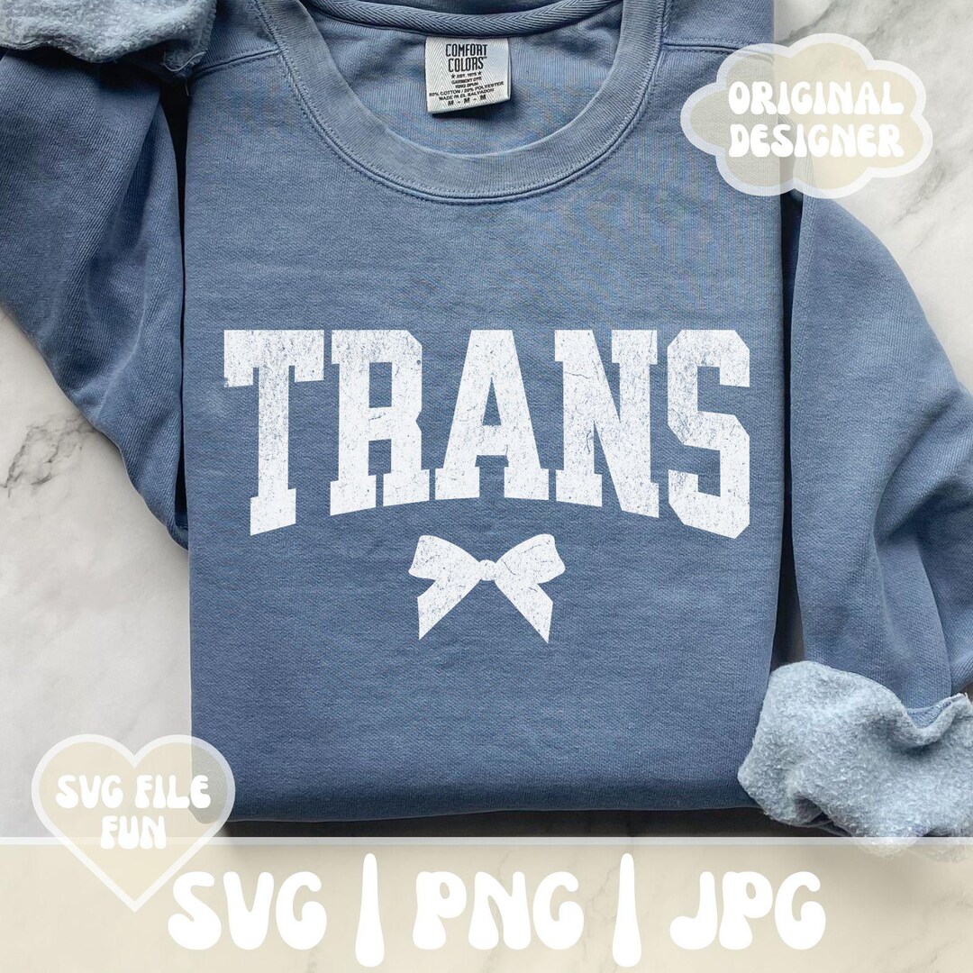 Trans Bow SVG File, Trans Rights SVG, Trans Pride SVG, Trans Shirt ...
