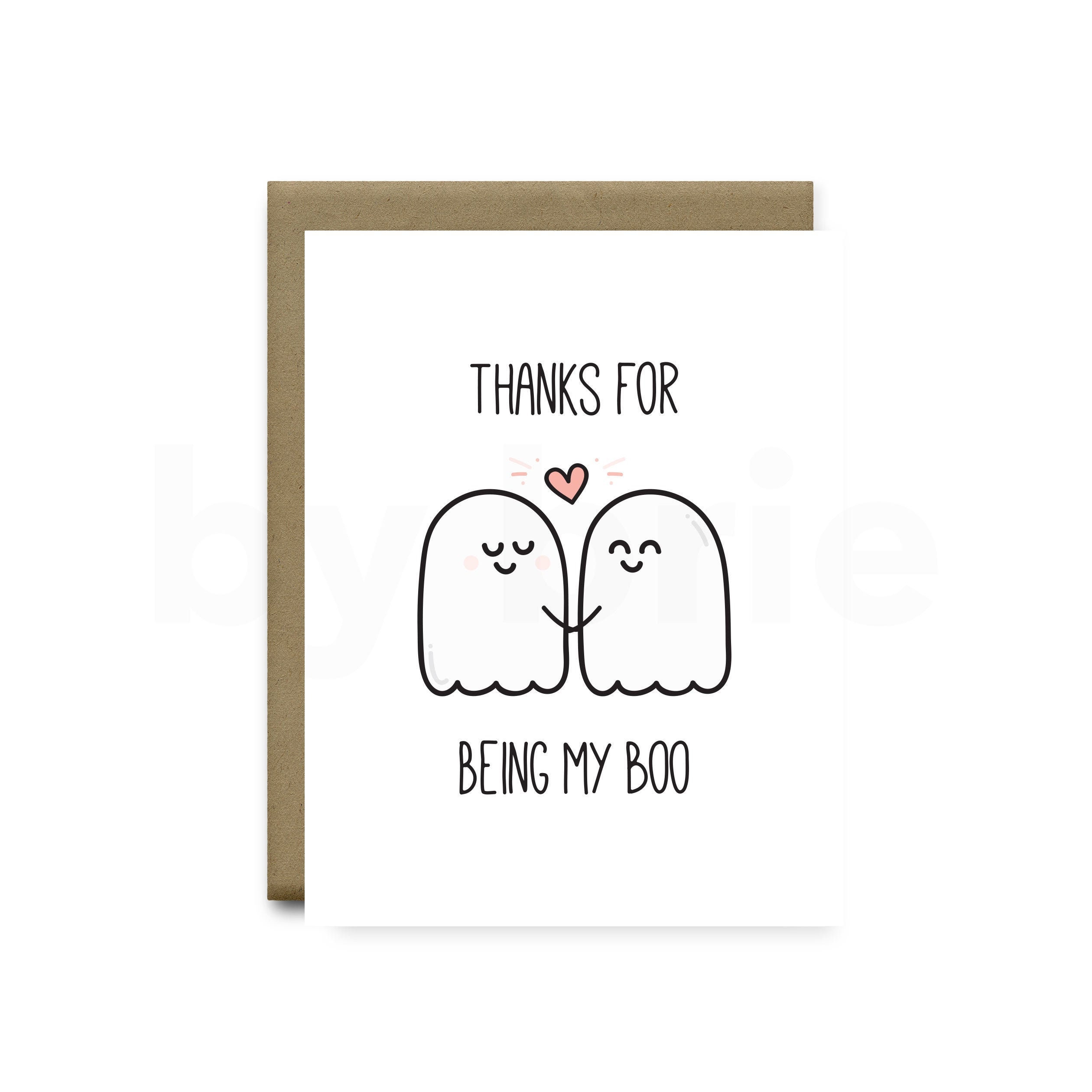 Thanks for Being My Boo Halloween Card Halloween Anniversary - Etsy