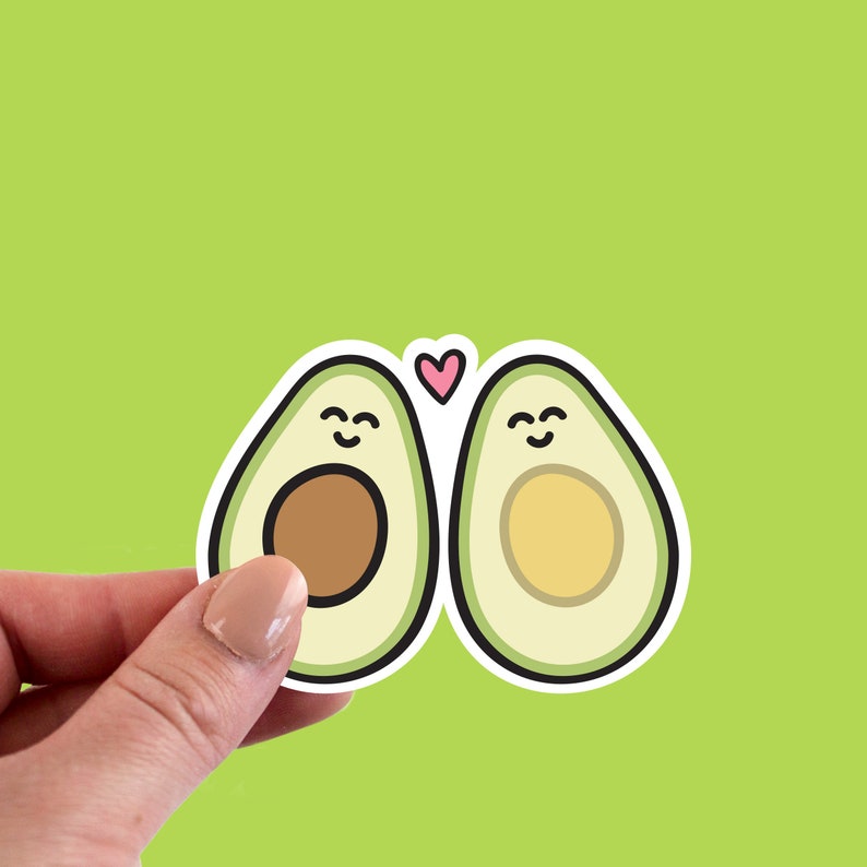 Avocado Stickers Avocado Sticker Avocado Vinyl Sticker - Etsy