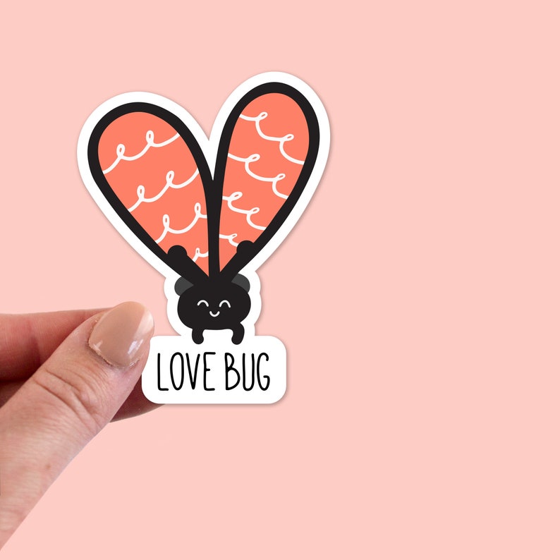 Love Bug Stickers Love Bug Sticker Love Bug Laptop Sticker - Etsy