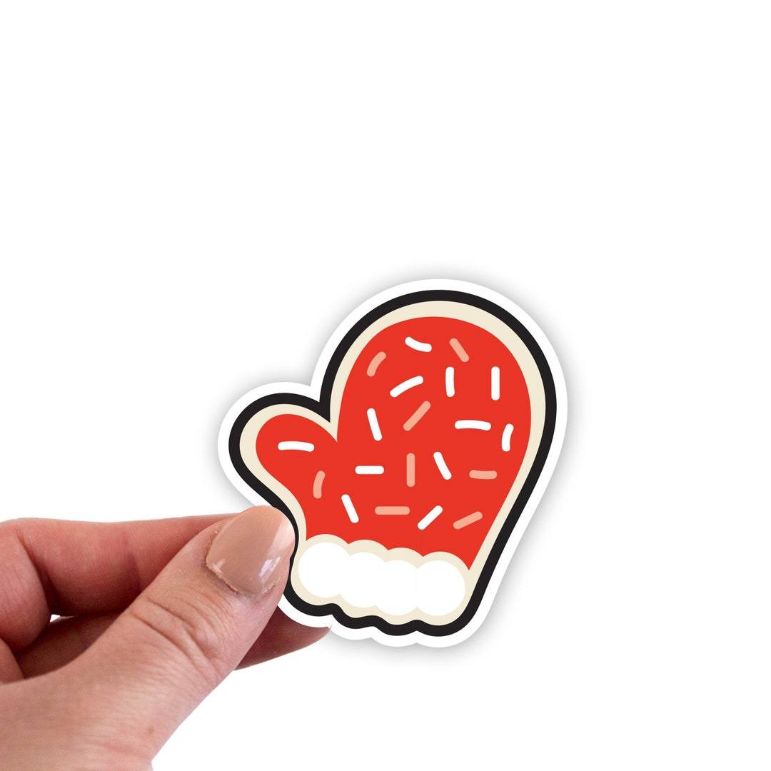 Mitten Cookie Sticker, Christmas Sticker, Christmas Stickers, Christmas ...