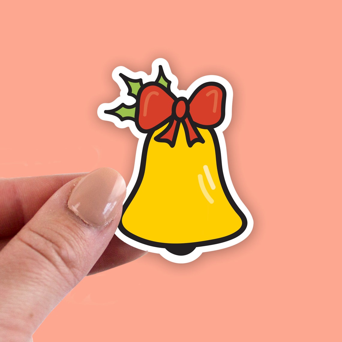 Christmas Bell Stickers Christmas Sticker Christmas | Etsy