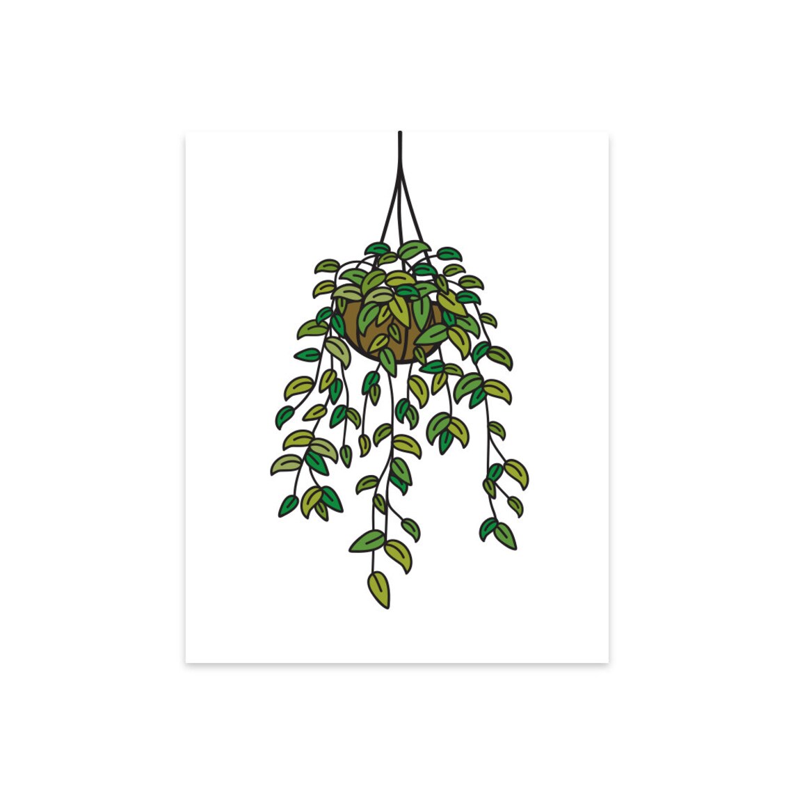 Hanging Plant Print Botanical Print Plant Print Wall Art | Etsy