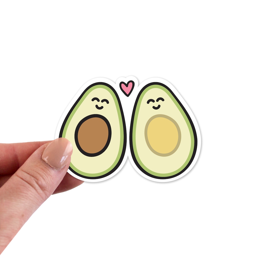 Avocado Stickers, Avocado Sticker, Avocado Vinyl Sticker, Avocado Vinyl ...