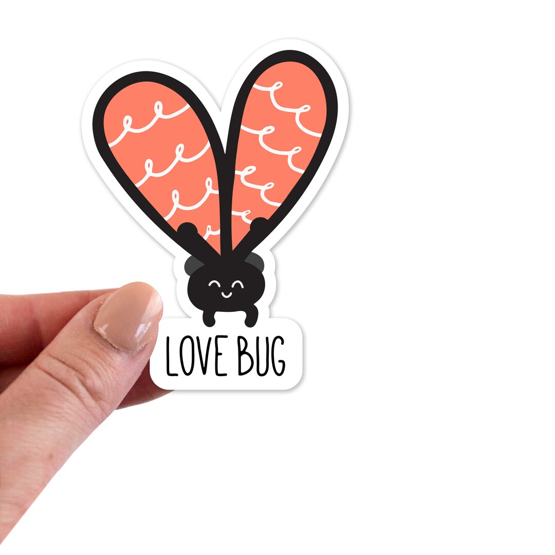 Love Bug Stickers Love Bug Sticker Love Bug Laptop Sticker - Etsy