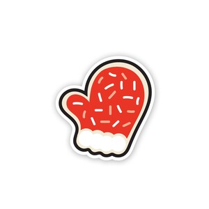 Mitten Cookie Sticker, Christmas Sticker, Christmas Stickers, Christmas ...
