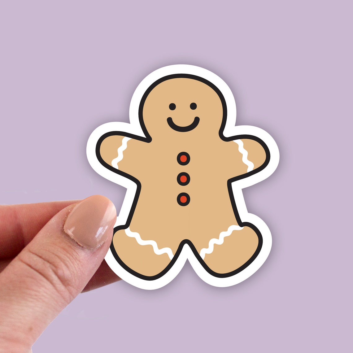 Gingerbread Man Stickers Christmas Sticker Christmas - Etsy
