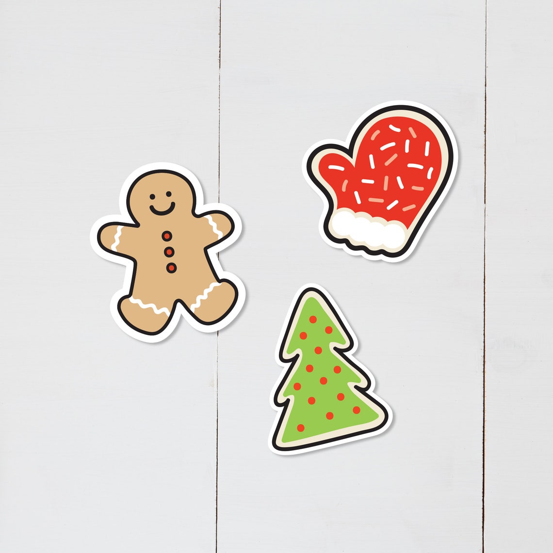 Gingerbread Man Stickers, Christmas Sticker, Christmas Stickers ...