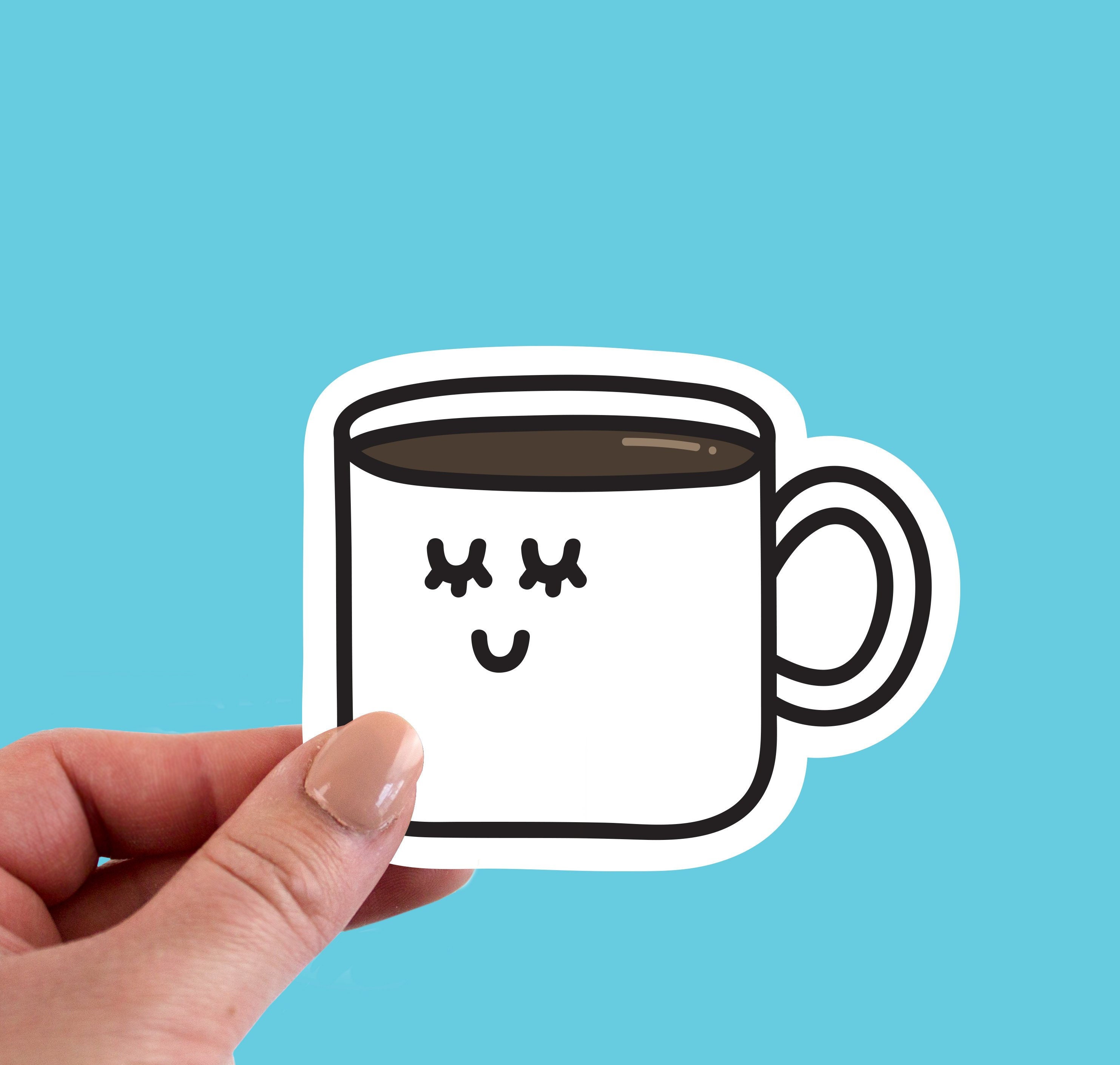 Coffee Cup Stickers Coffee Cup Sticker Coffee Cup Vinyl - Etsy