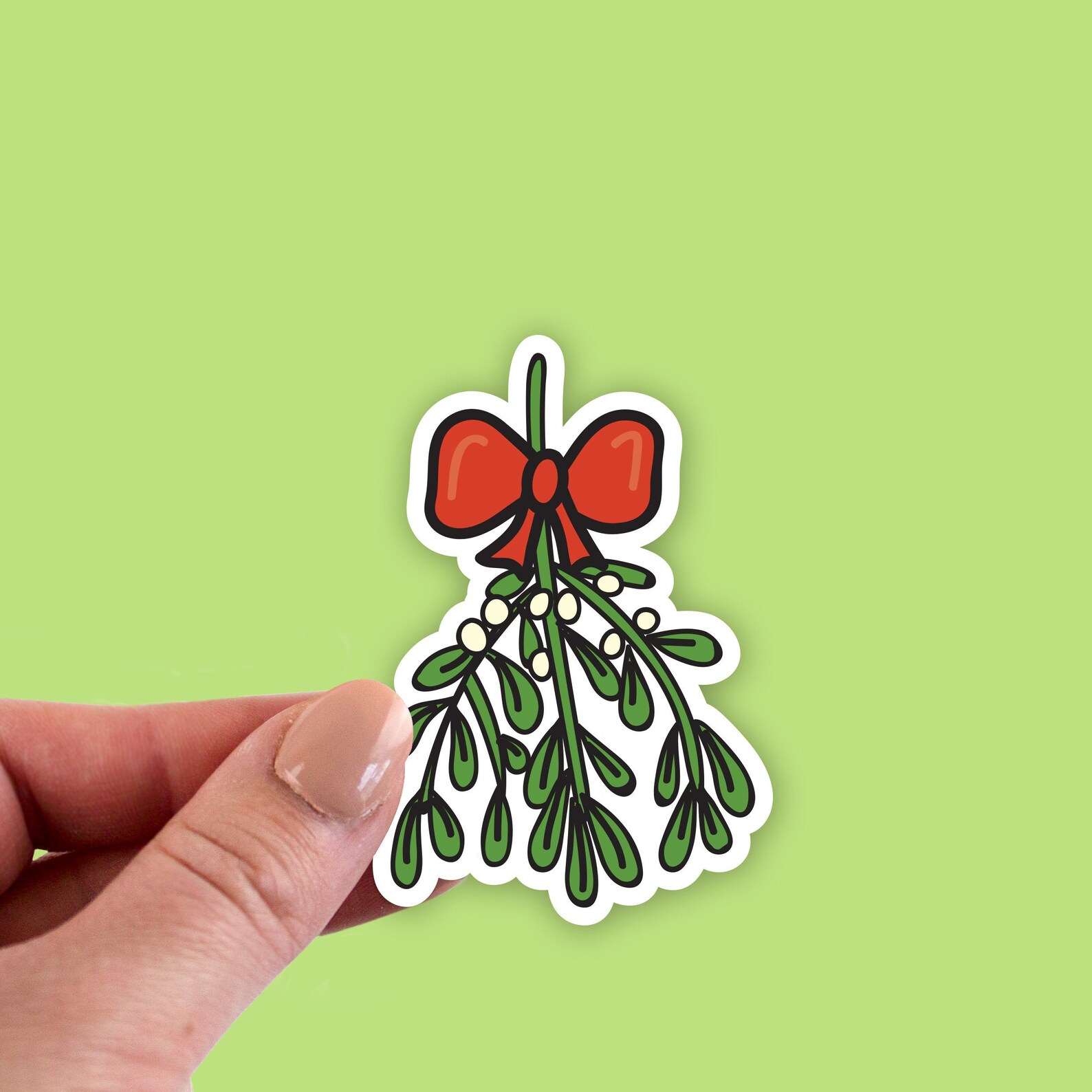 Mistletoe Sticker Christmas Sticker Christmas Stickers - Etsy