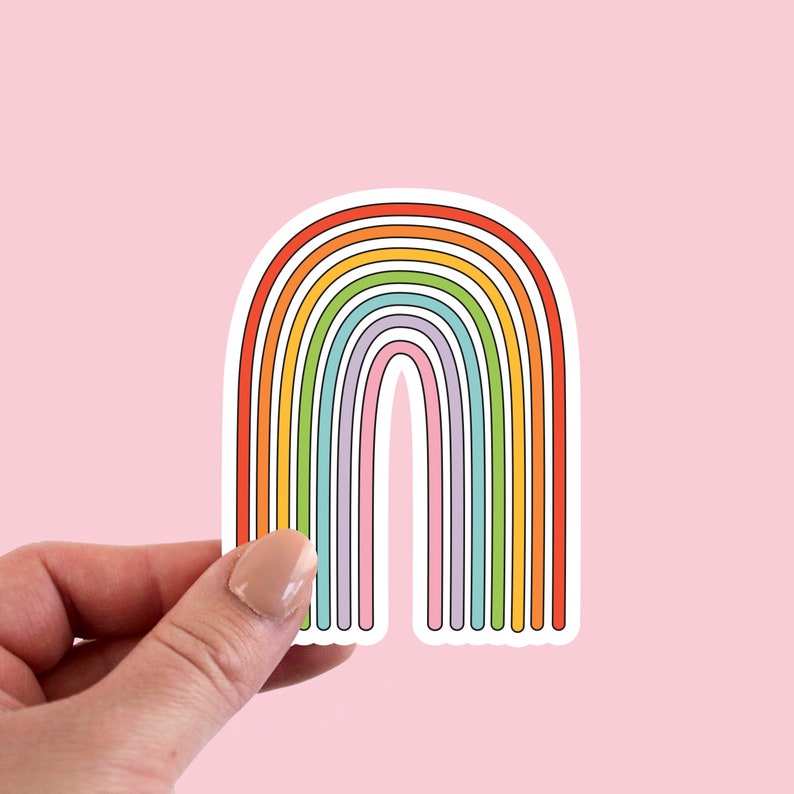 Rainbow Stickers Rainbow Sticker Rainbow Laptop Sticker | Etsy