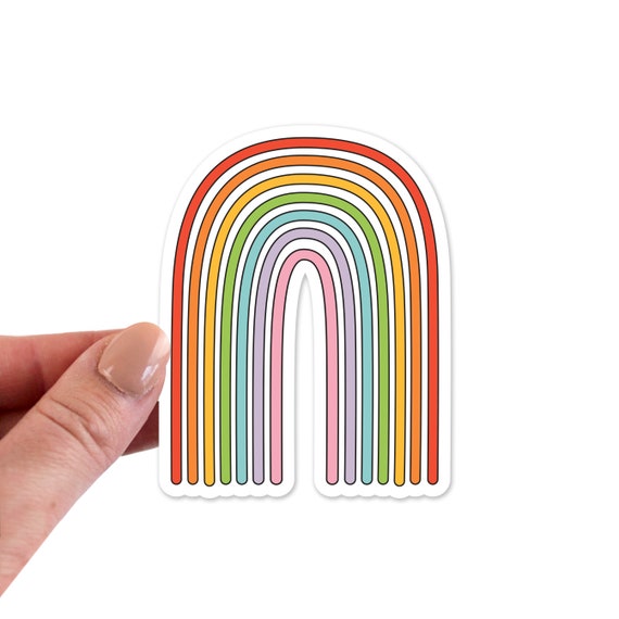 Rainbow Stickers Rainbow Sticker Rainbow Laptop Sticker - Etsy