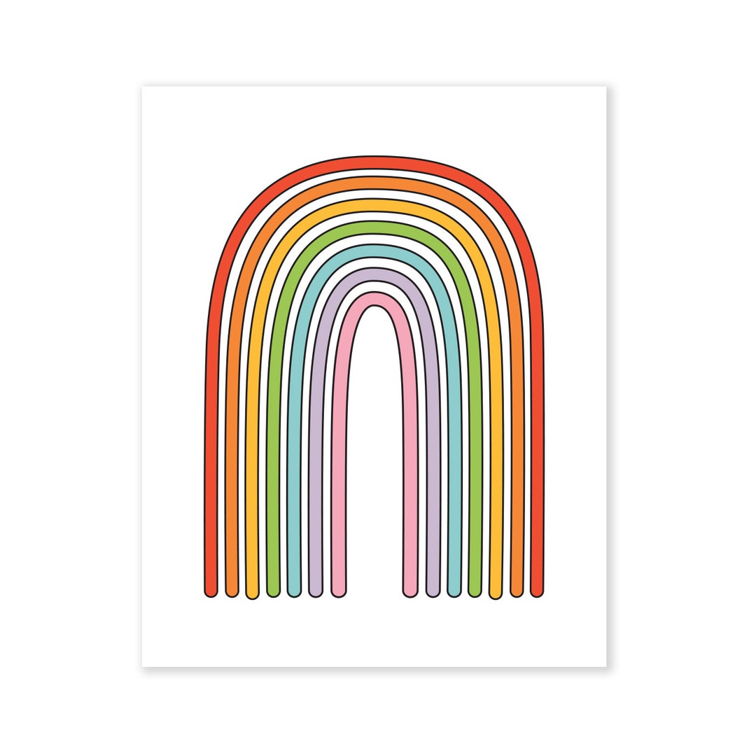 8x10 Rainbow Print, Rainbow Print, Rainbow Wall Art, Rainbow Art ...