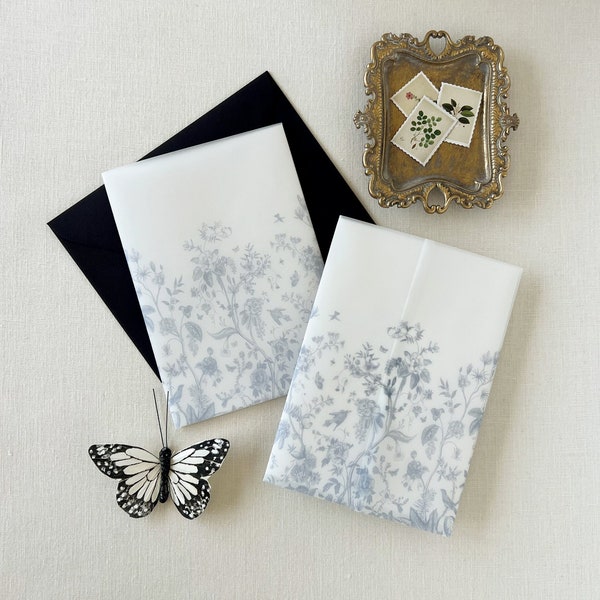 Vellum Invitation - Etsy