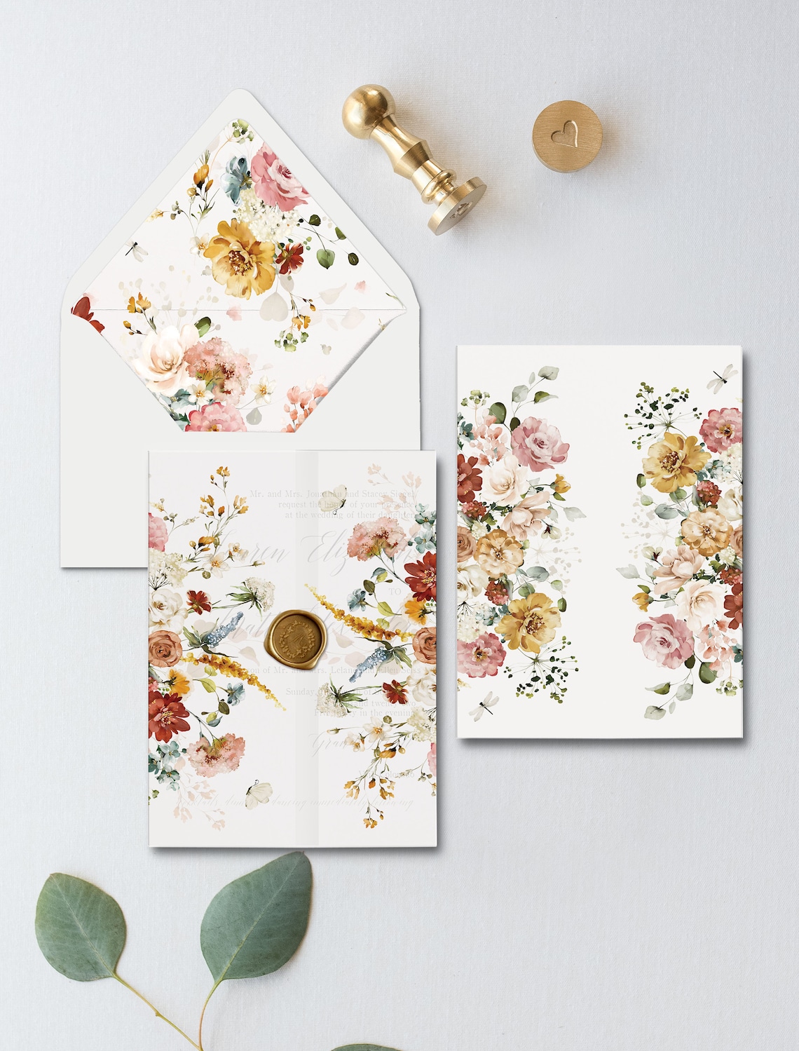 Printable Envelope Liner and Invitation Wrap Instant Download - Etsy