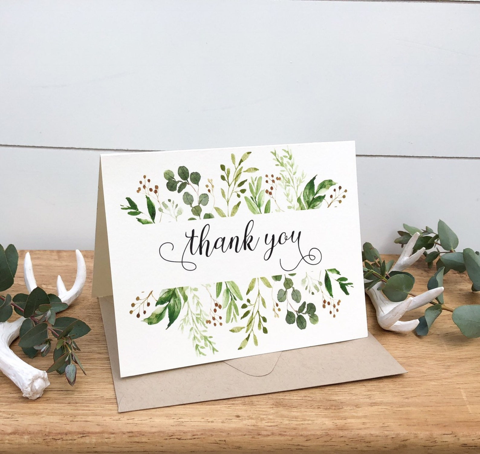 Thank You Cards. Rustic Thank You Cards. Weddings. Modern | Etsy