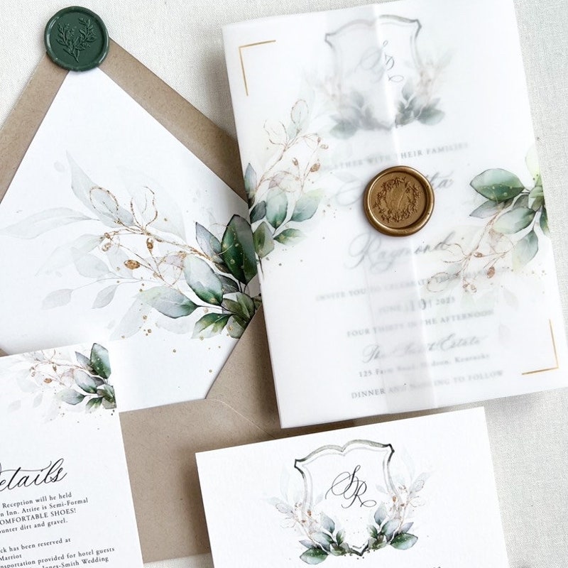 Greenery Invitation - Etsy