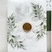 Greenery Vellum Wrap 5x7 DIY Wedding Invitation, Vellum Jacket, Rustic ...