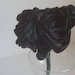 Black Ribbon Rose Posy - Etsy