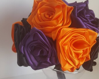 Black and Red Ribbon Rose Bouquet medium - Etsy