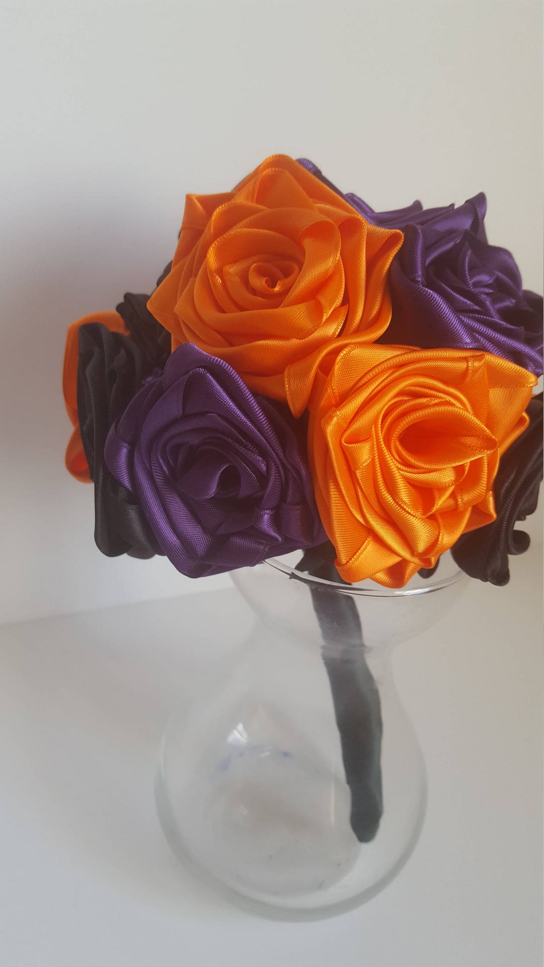 Halloween Ribbon Rose Bouquet medium - Etsy