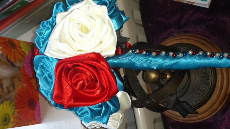 Ribbon Rose Bouquet (medium) - Etsy