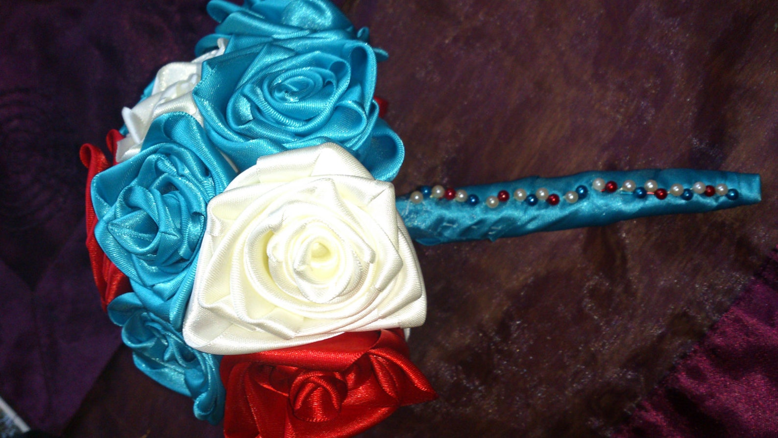 Ribbon Rose Bouquet (medium) - Etsy