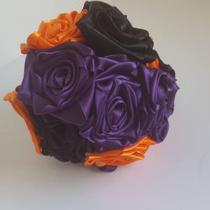 Halloween Ribbon Rose Bouquet medium - Etsy