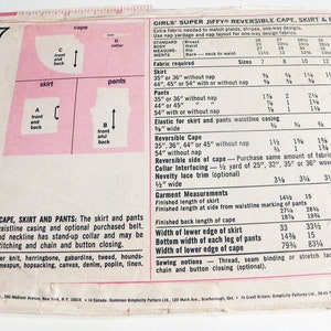 1970s Girls Cape Capelet Elastic Waist Pants Shorts Skirt Vintage ...