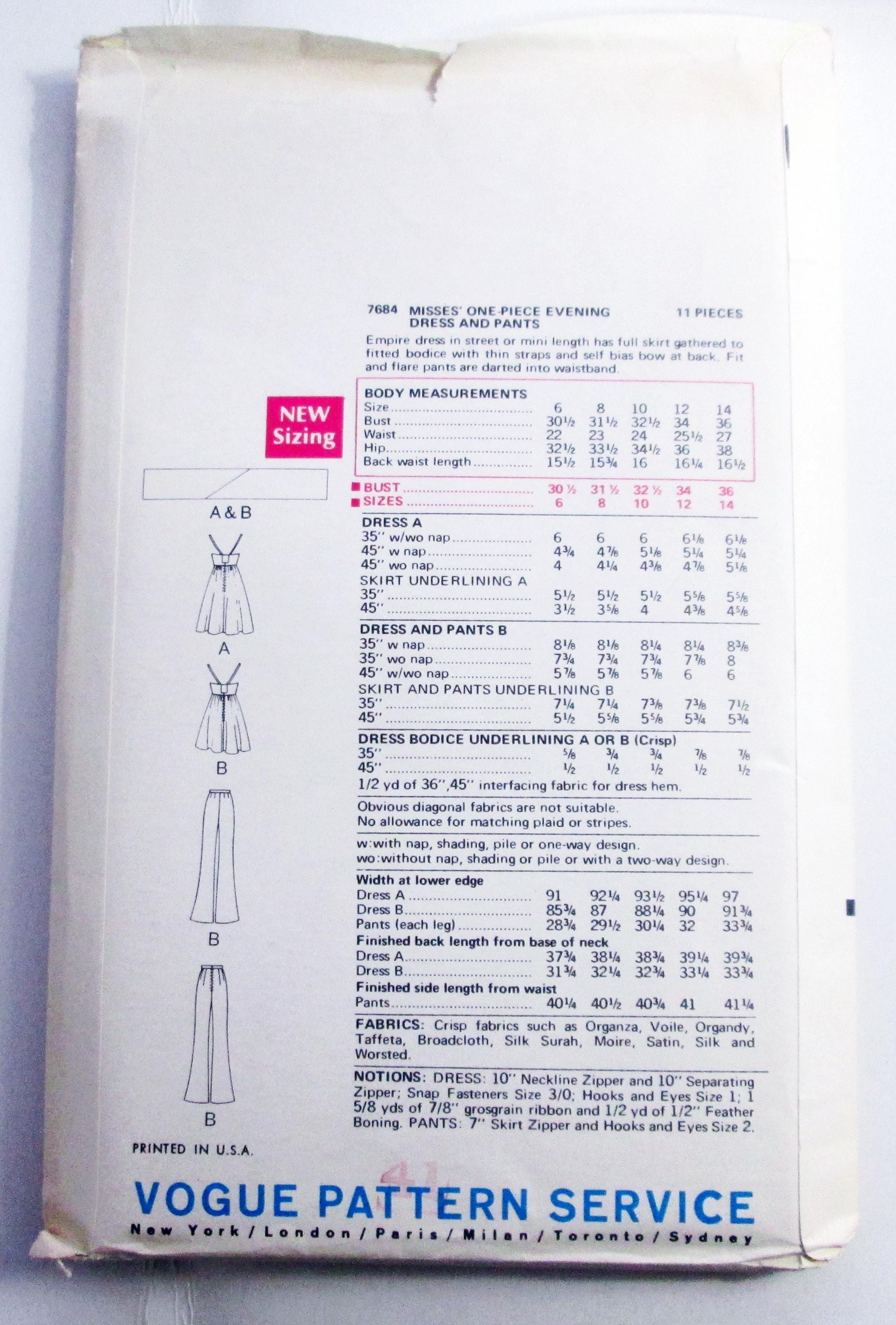 1970s Evening Dress Boho Top Bell Bottom Palazzo Pants Vintage Pattern ...