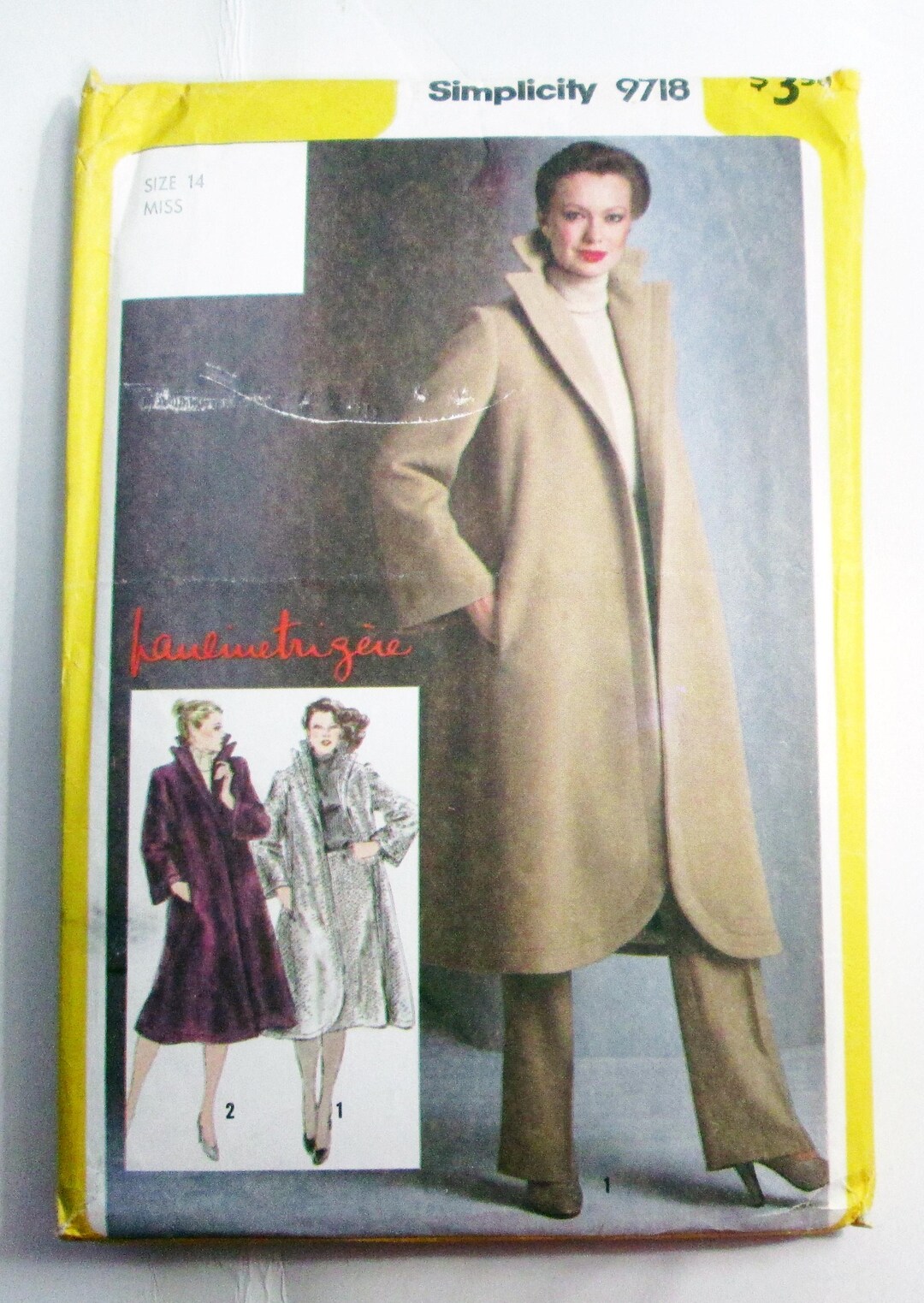 1980s Pauline Trigere Long Winter Tent Coat Lined Skirt Pants Vintage ...